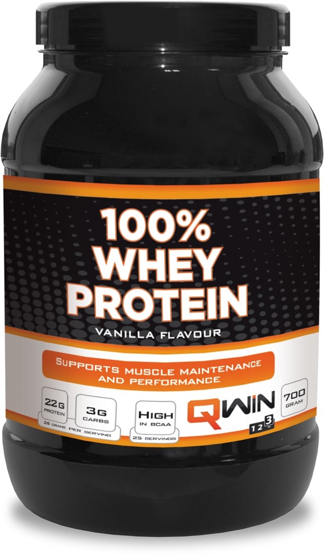 QWIN 100% Whey Protein Vanille - 700 gr | Fitwinkel.be